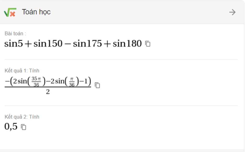 sin 5 + sin 150 - sin 175 + sin 180 câu hỏi 6146088 - hoidap247.com