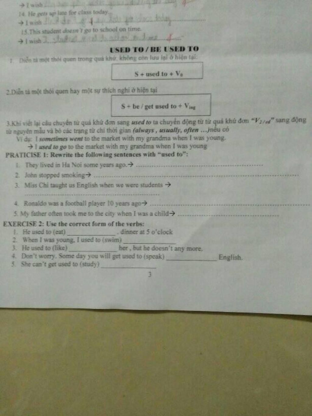 1wish 14 He gets ag Jate for class today lay 15.This student doesnT go ...