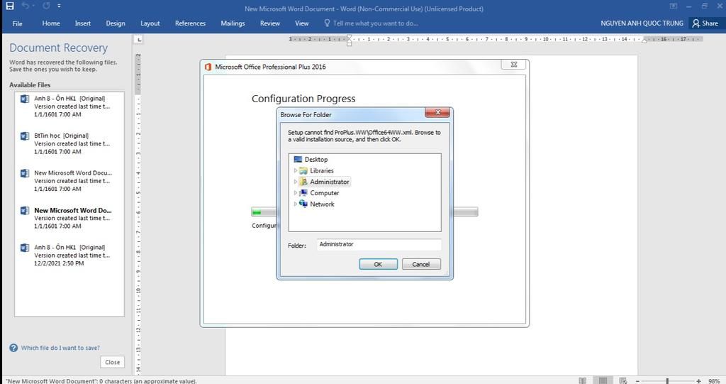 5-0 New Microsoft Word Document - Word (Non-Commercial Use) (Unlicensed ...