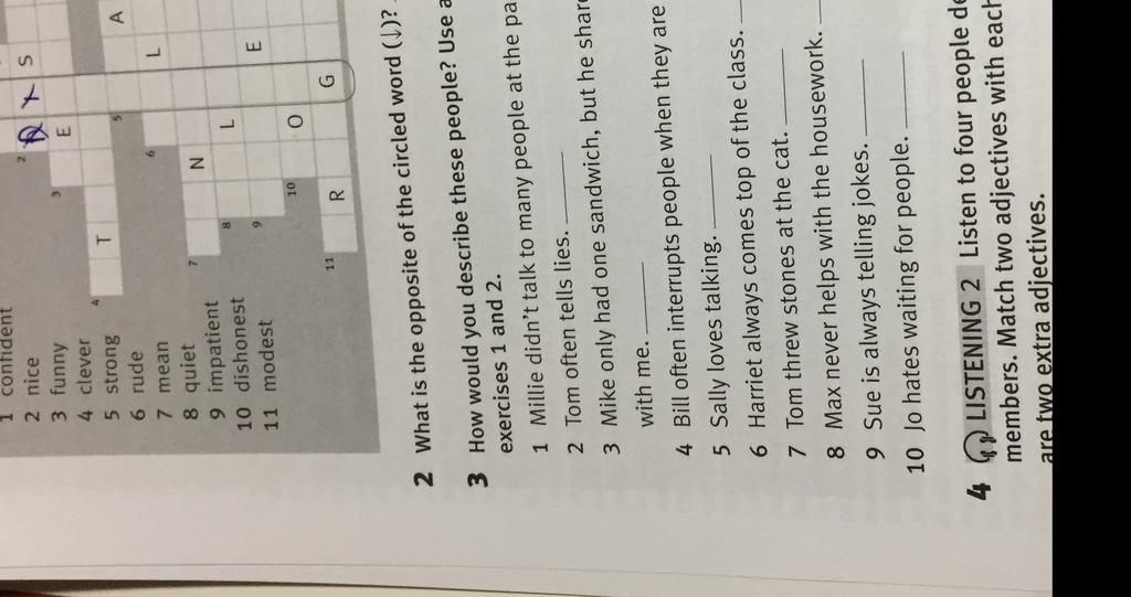 3 How would you describe these people? Use adje exercises 1 and 2. 1 ...