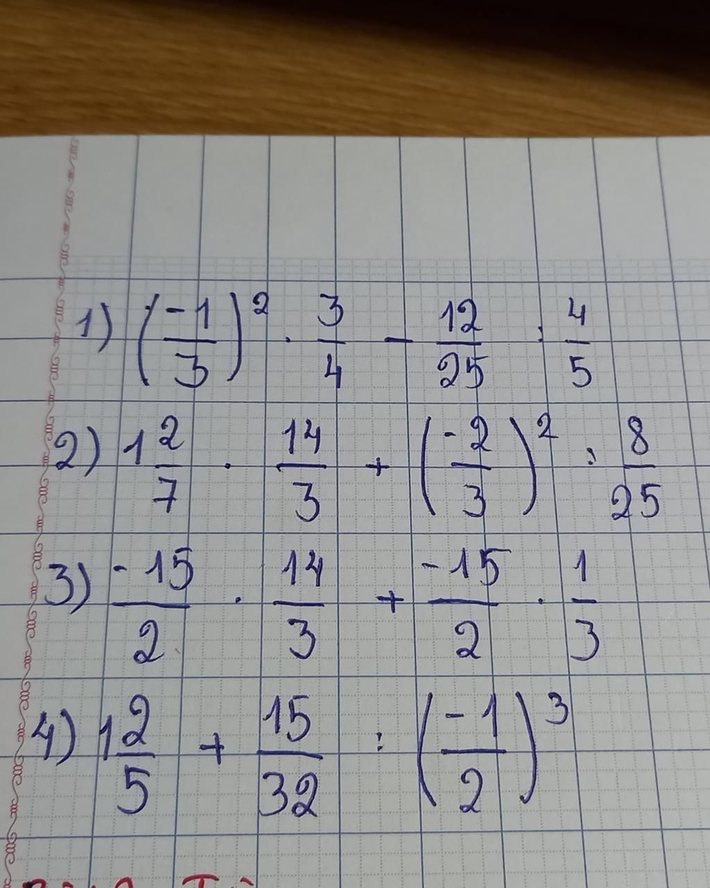 Thực hiện phép tính: 1) 2) 3) 4) = # 2 (²-) 0 / ome and we aim me me me ...