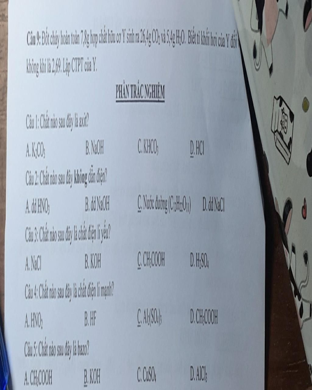 Cal 9 9 hi ha ha ha ha ha ha . , , , , , , không khi 1,6 lập CP của Y ...