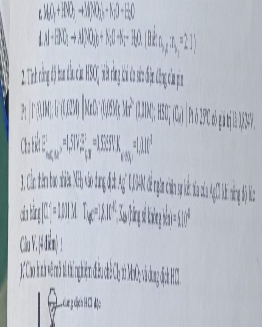c.MO+HNO; +MNO+NO+HO d. Al + HNO₂ → AINO3)2 + NO +N₂+ H₂O. 2. P. 1 1 1 ...