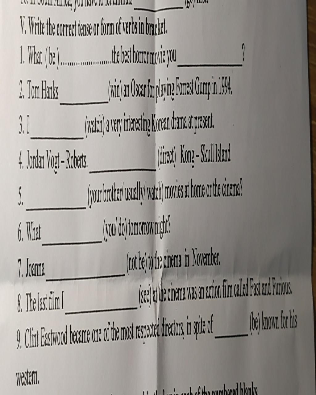 V Write The Correct Tense Or Form Of Verbs In Bracket The Best Horror v-write-the-correct-tense-or-form-of-verbs-in-bracket-the-best-horror