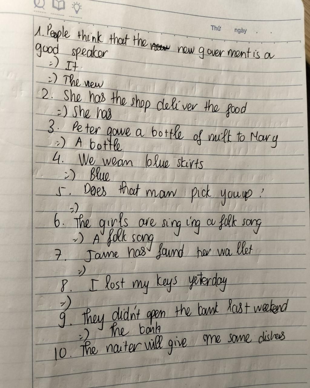 1. People think that the new new gover ment is a good speaker :) It ...