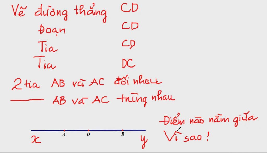Vẽ đường thẳng CD CD Doan со DC 2 tia AB và AC đối nhau AB va AC tring ...