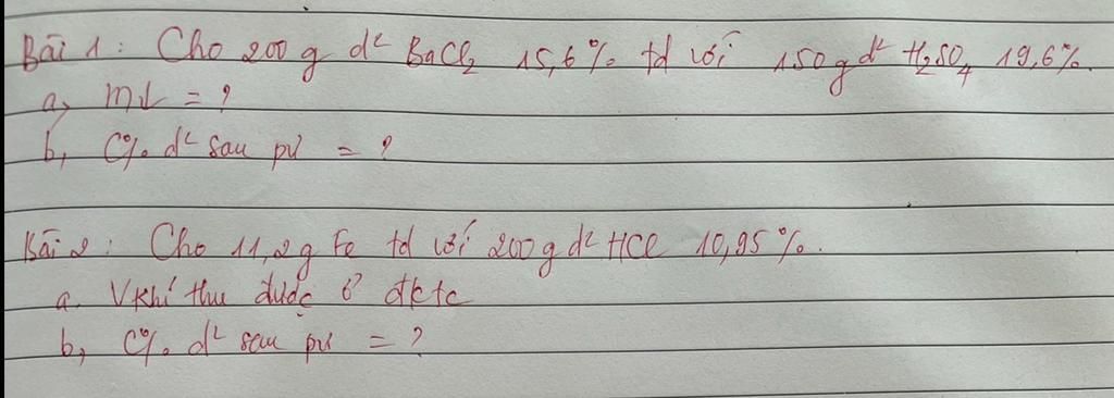 Bai 1: Cho ml = ? by C²%. d² sau pil 200 g d² Back 15,6%= td 161 150gd ...