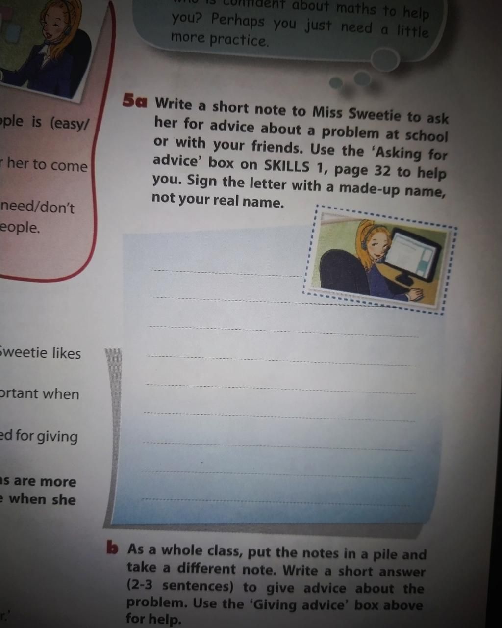 ople is (easy/ her to come need/don't eople. Sweetie likes ortant when ...