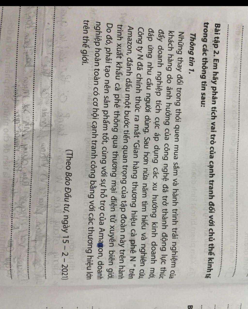 dal rol nob prouri irib rasm rinsi rinsul fines Bài tập 2. Em hãy phân ...