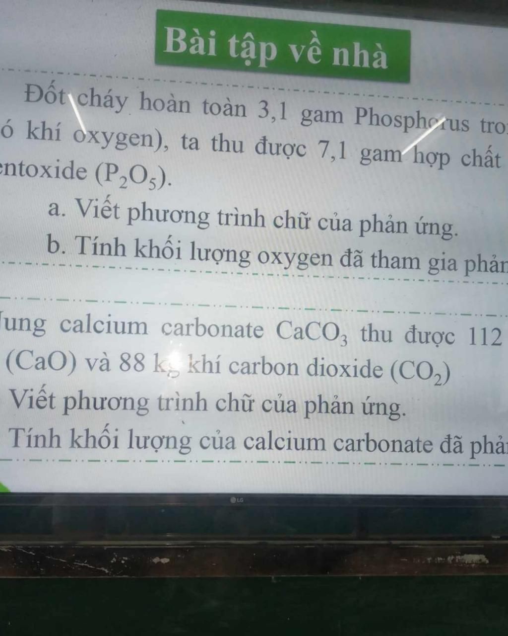Bài tập về nhà Đốt cháy hoàn toàn 3,1 gam Phosphytus tro ó khí oxygen ...