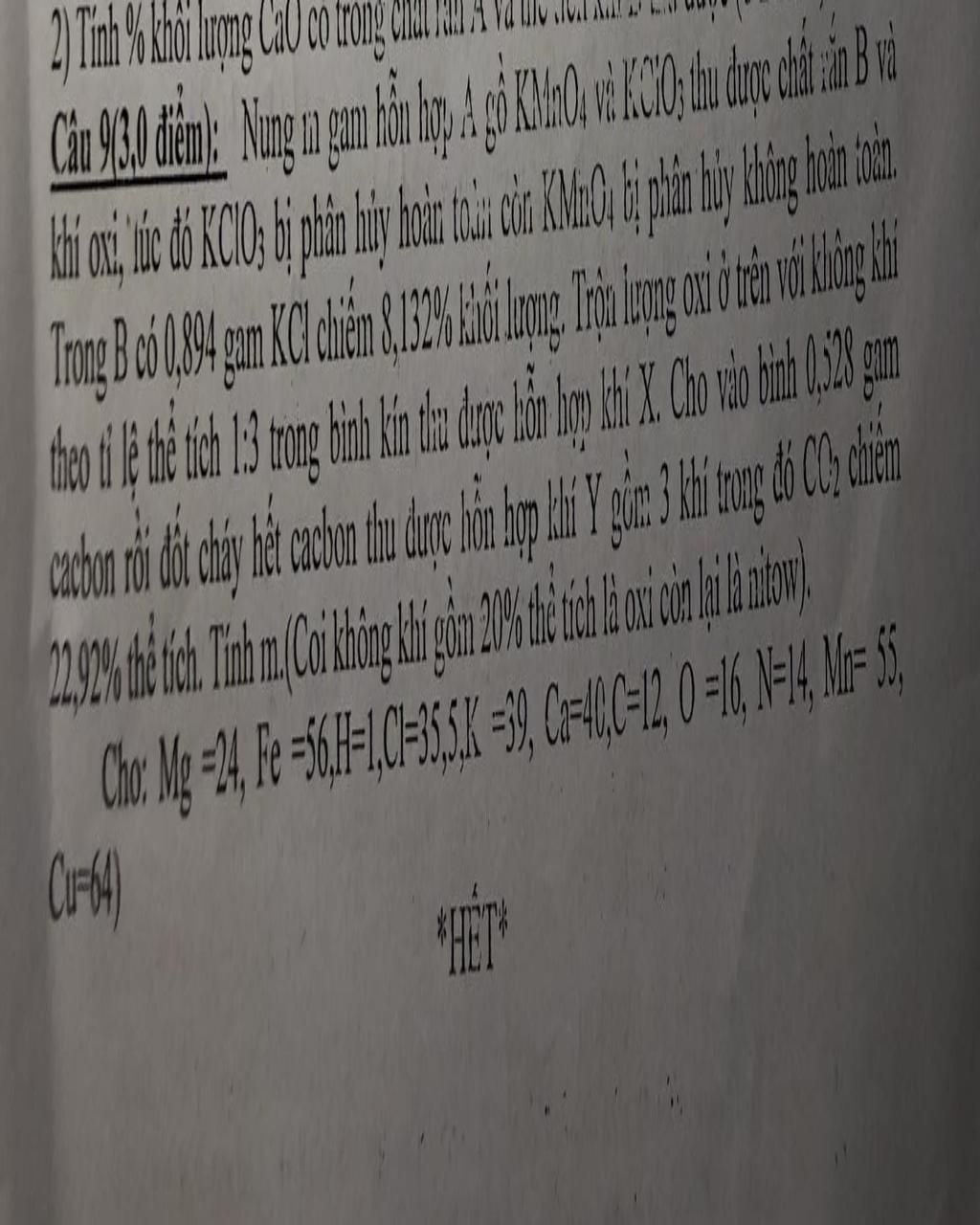 Chat Cần 90 đêm). Nung m gam hỗn hợp Agi khi, và 100 tu đạo nhất và vi ...