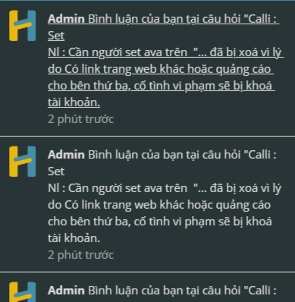 Calli : Lạ? NL: Link ảnh set avt đôi cũng bị ăn cảnh báo hả mn? H H ...