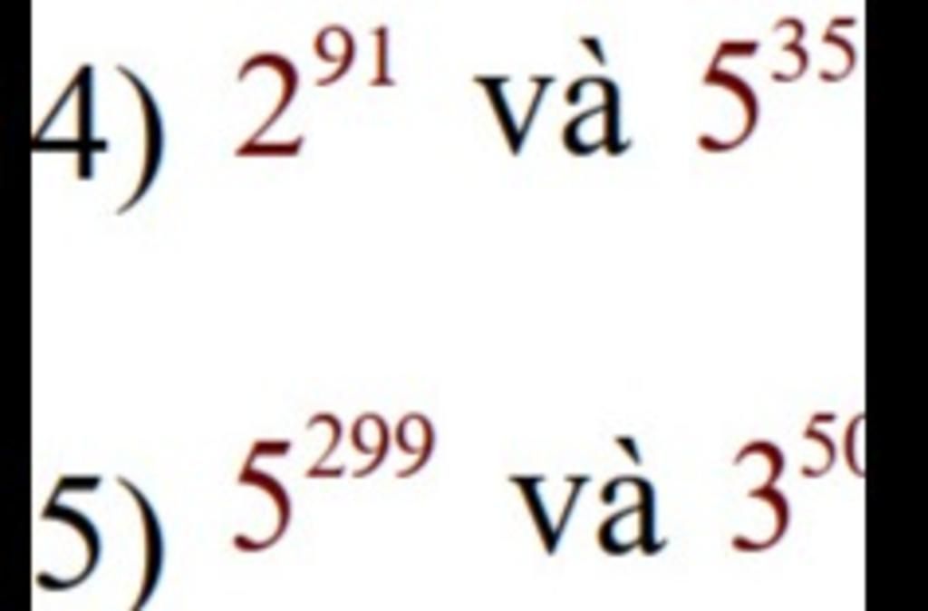 4) 2” và 535 5) 5299 529 và 35% - câu hỏi 7127356