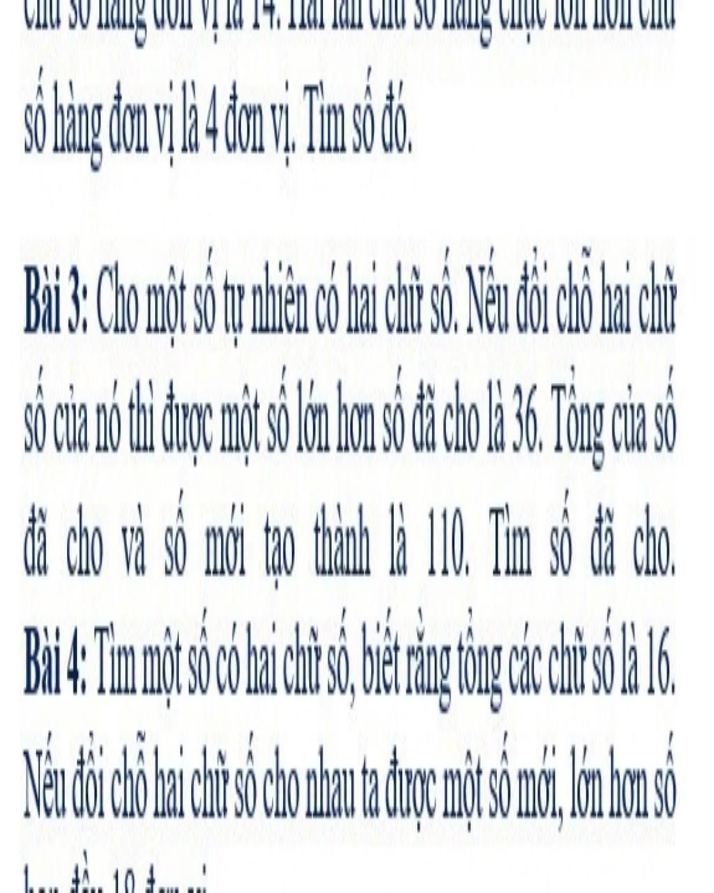so hang don vi là 4 don vi. Bài 3: Cho một số tự nhiên có hai nhìn cố ...
