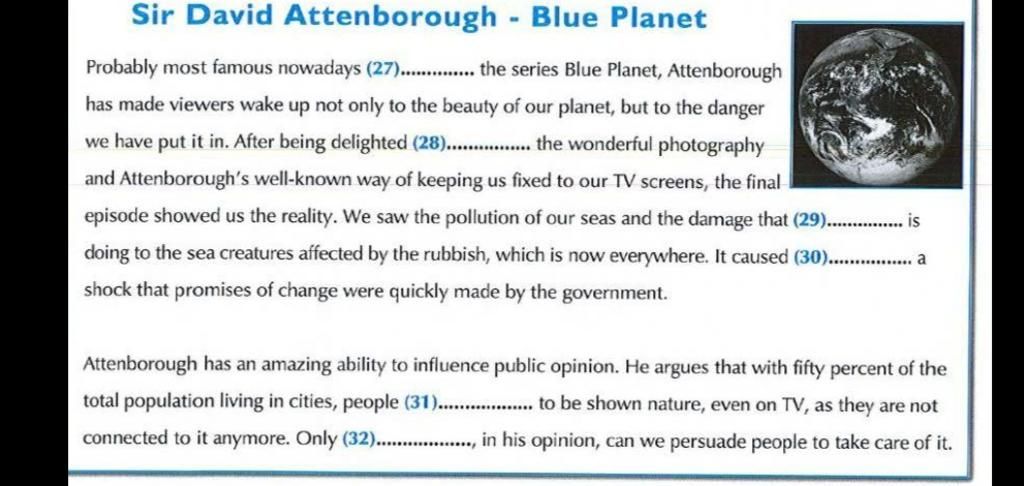Sir David Attenborough - Blue Planet Probably most famous nowadays (27 ...