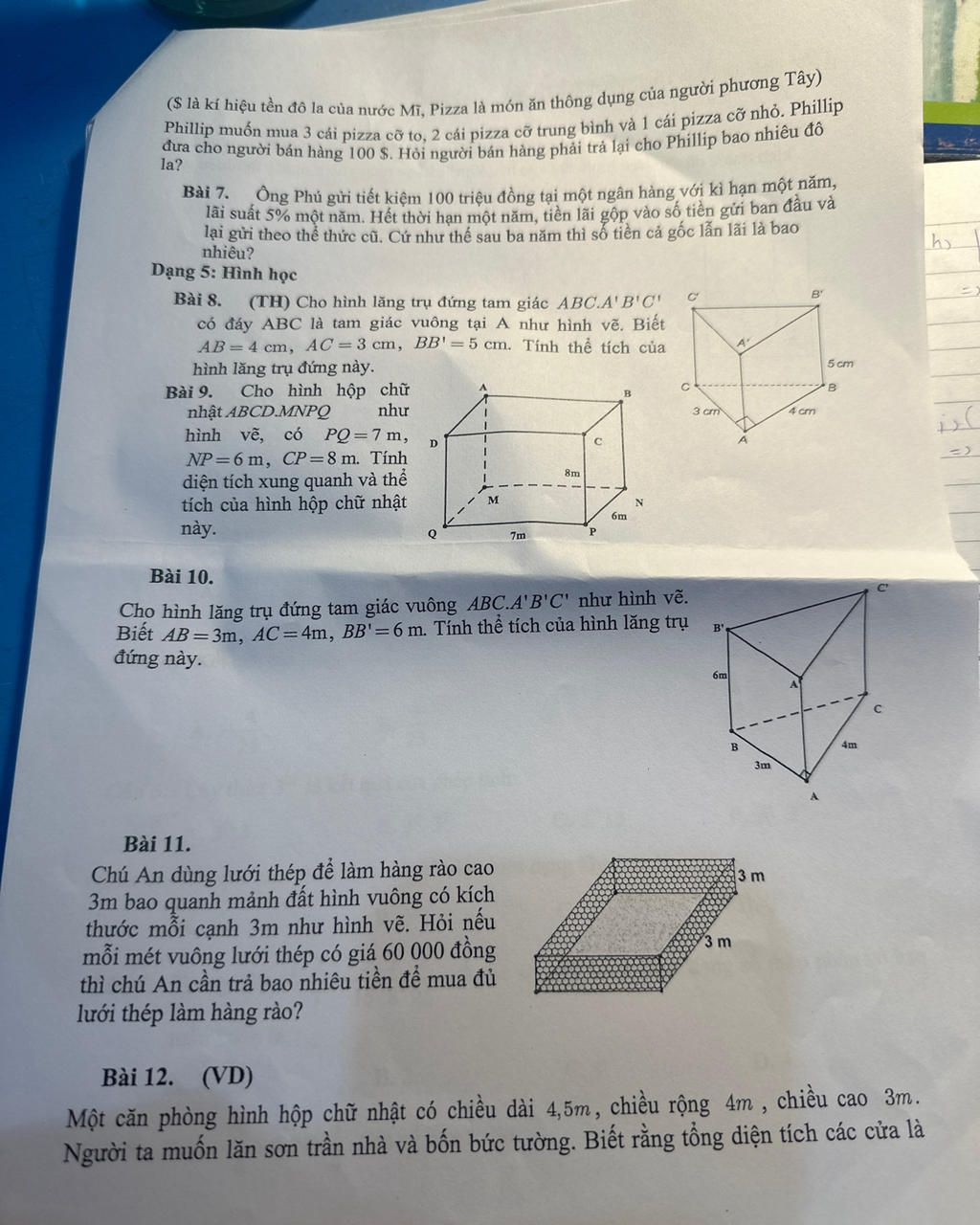 Gấp Nhanh + đầy đủ bài = chắc chắn đầy đủ đánh giá (5 là kí hiệu tên đô ...
