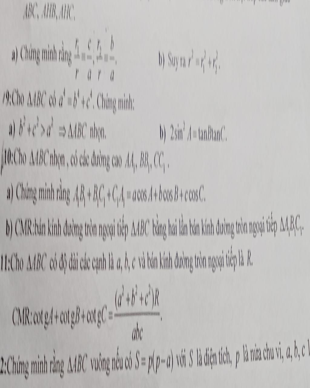 ABC, AHB, AHC a) Chứng minh rằng Cho ABC + Ching risk mình + b) Soya b ...