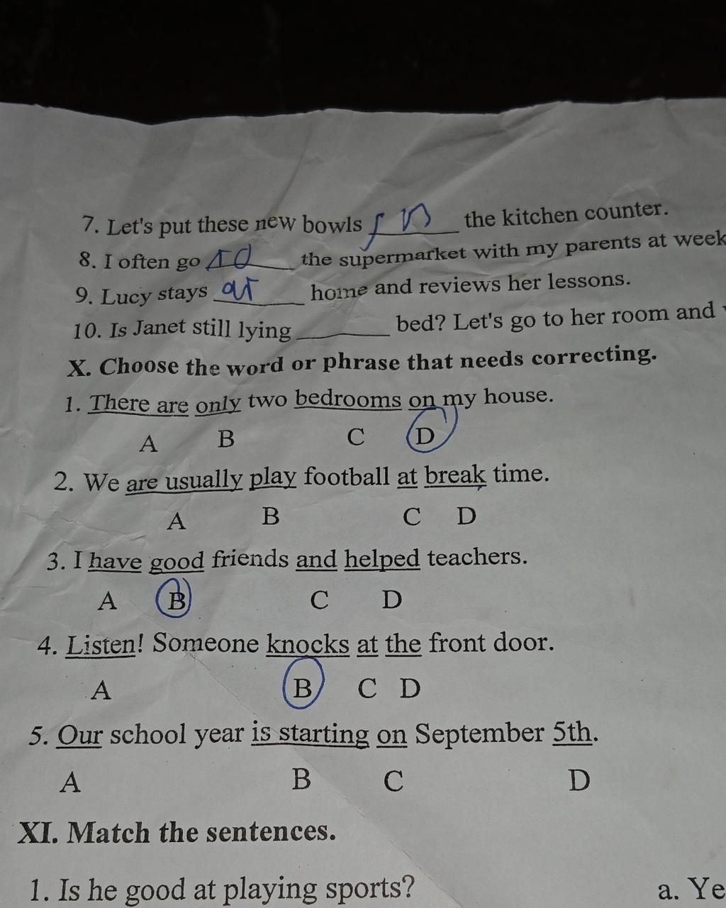 Bài "X" nha mấy níiiiiiiiiii với câu 10 ở trên nhahahahah 7. Let's put ...