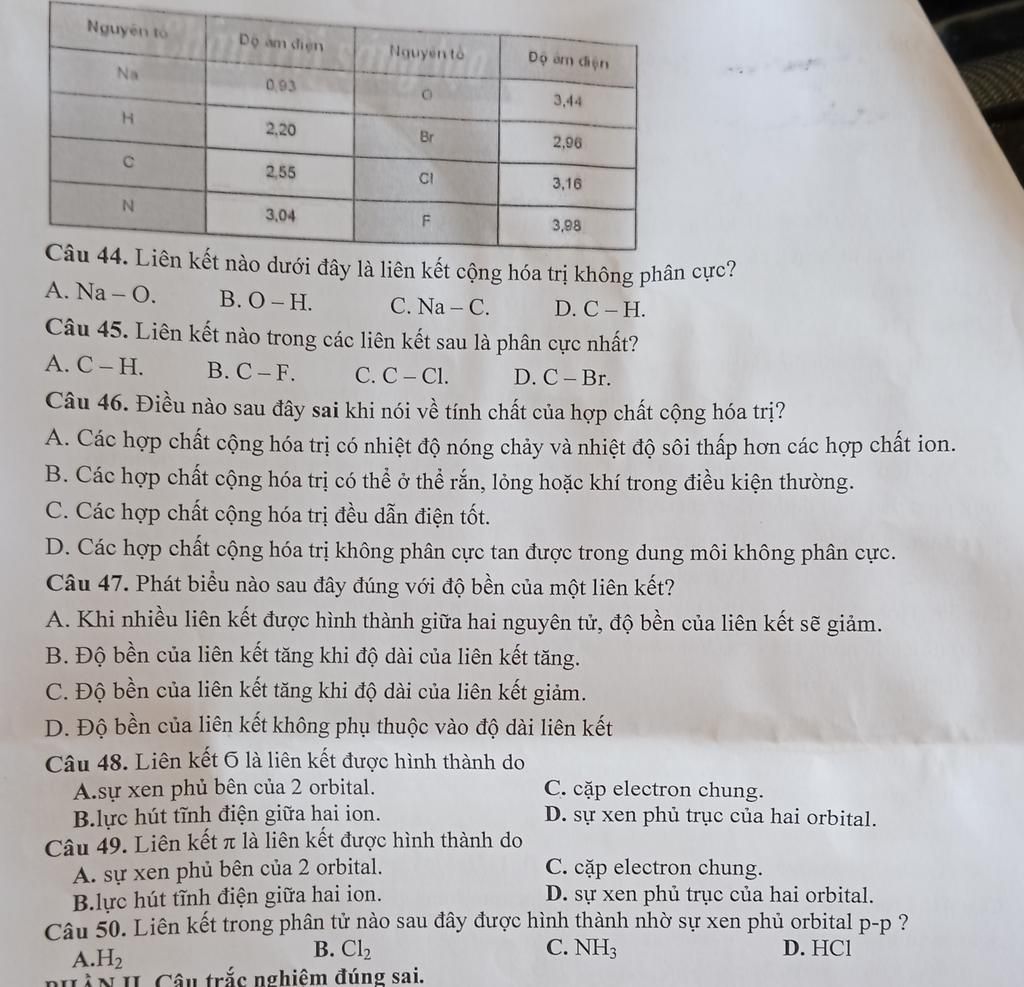 Nguyên to Do am dien Nguyento Do om den Na 0.93 0 3,44 H 2,20 Br 2,96 C ...