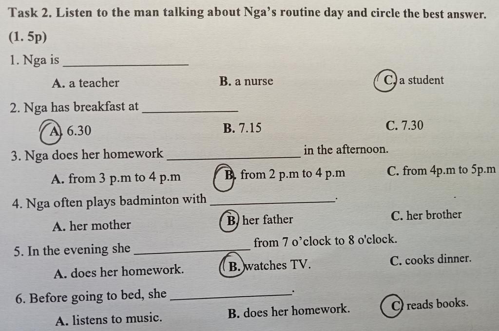 Anh chị nào có file nghe bài task 2 đấy nghe và giải lại hộ em với ạ ...