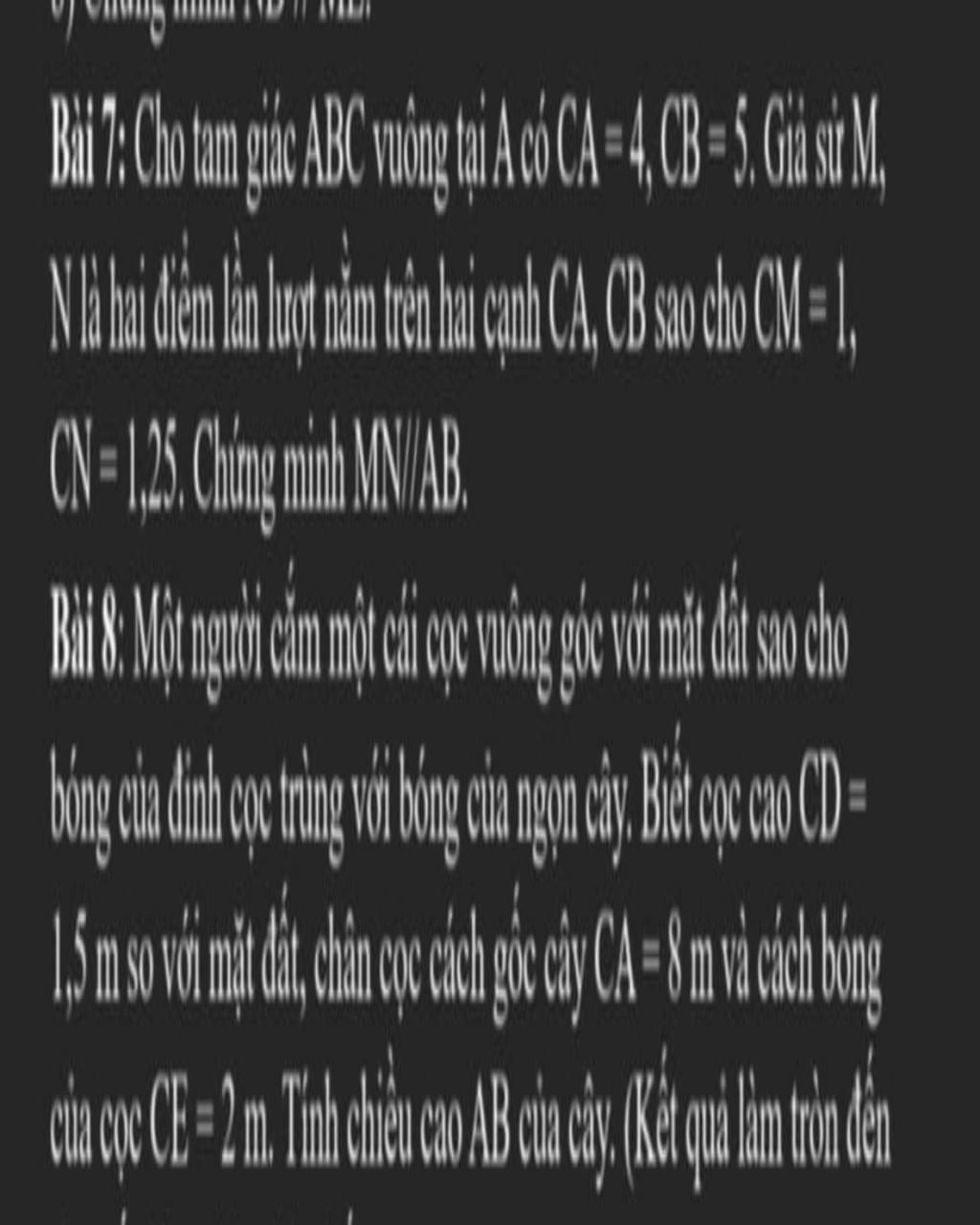 Nghi đến lần lượt nằm trên hải anh (A,CB sao cho C CN = 1,25 Ching minh ...