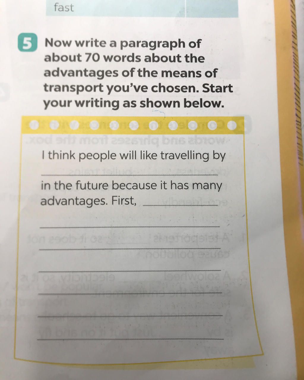 fast 5 Now write a paragraph of about 70 words about the advantages of ...