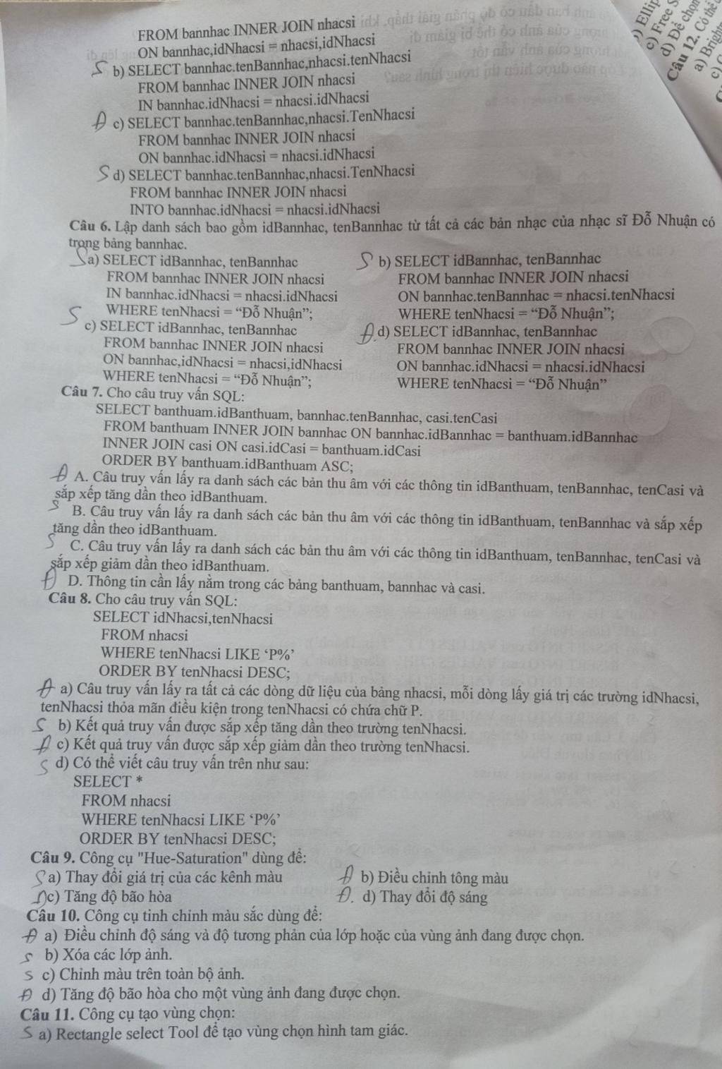 Cho tôi xin đáp án phần đúng sai với ạ ( Xem tôi làm có đúng không đã ...