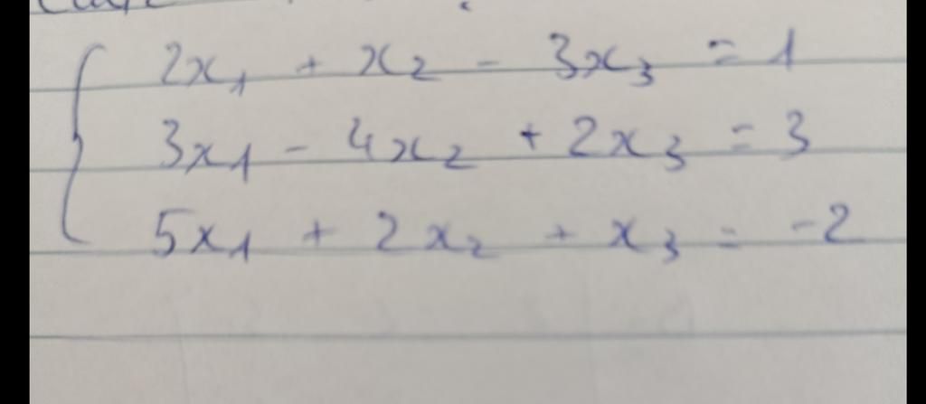 Cay 2. Tink col their say 2x + x2 3x3 21 3x4 - 4x2 + 2x3 = 3 5x1 + 2x2 ...