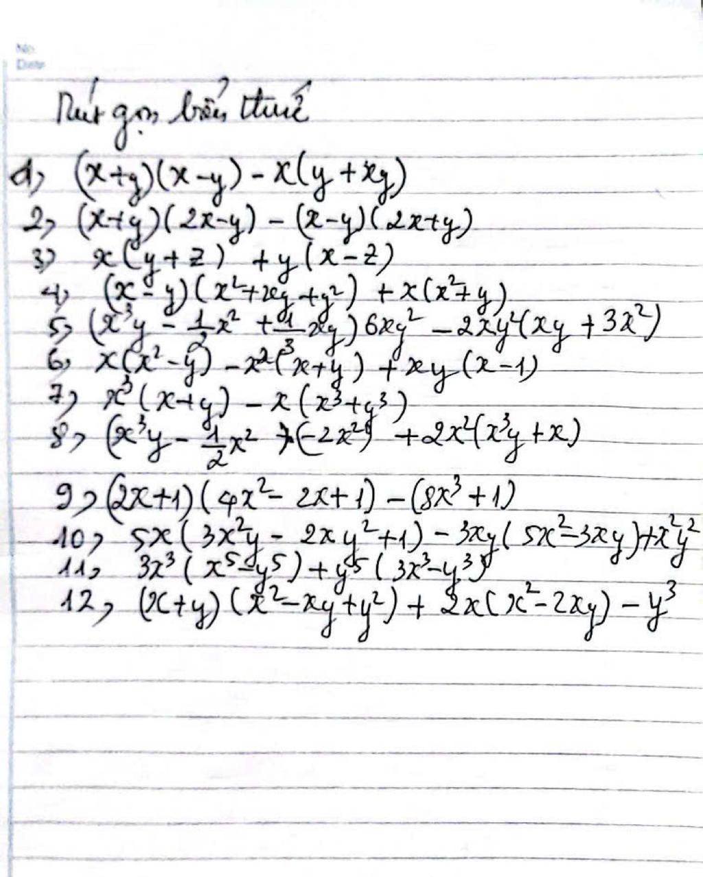 Diete Mus gon been think Пикд dy (x+y)(x-y) = x(y + xg) 27 (x+y) (2x-y ...