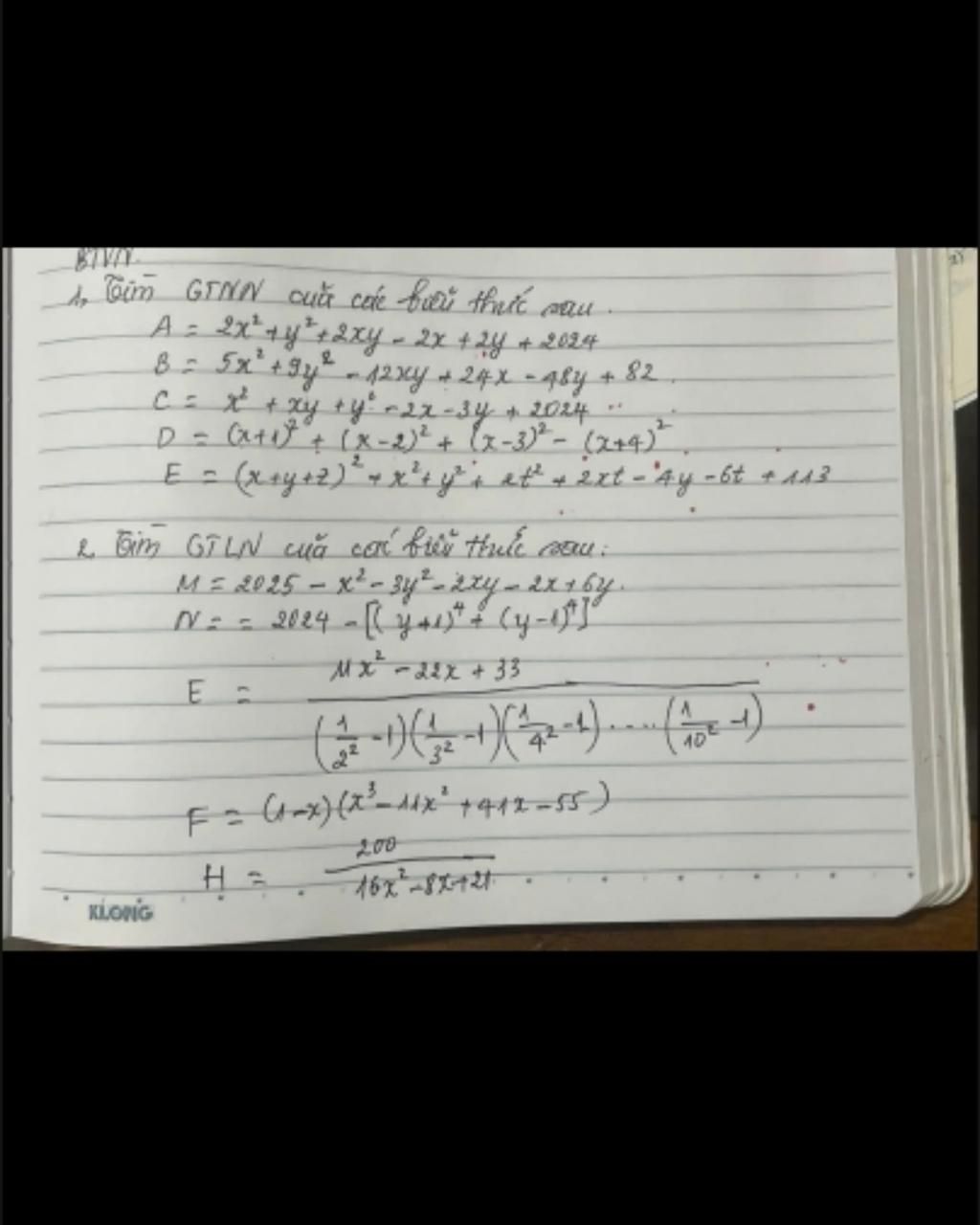 Giúp tớ với ạ, tớ cần gấp cho ngày mai( câu 1c,e và cả câu 2) 1. Tim ...