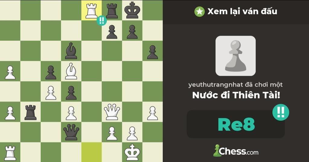 ណ Xem lại ván đấu 5 C CK DE yeuthutrangnhat đã chơi một Nước đi Thiên ...