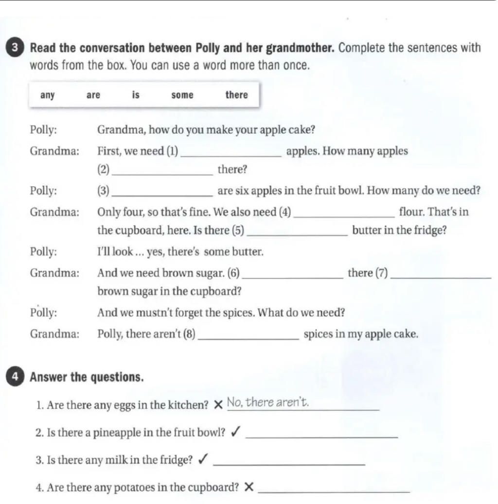 3 Read the conversation between Polly and her grandmother. Complete the ...